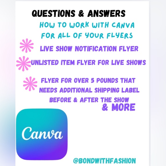 Other | Questions Answers About Creating Flyers Using Canva | Poshmark